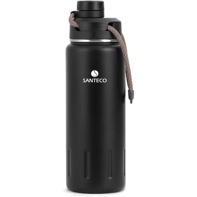 Santeco Stainless Steel ktwo Water Bottle 24 fl oz, Black - Walmart.com
