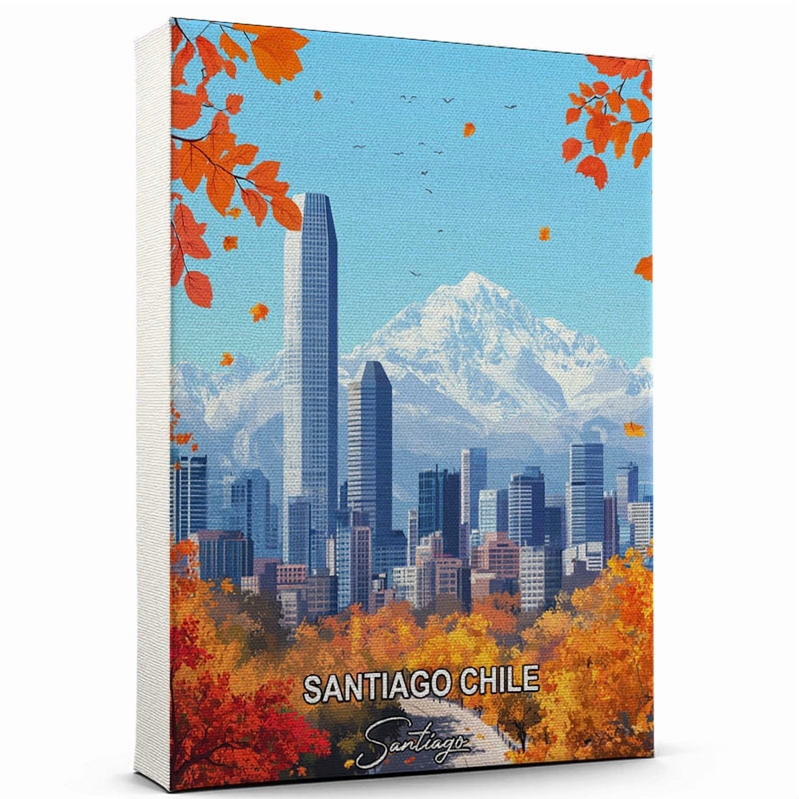 Santiago Chile Travel Canvas Wall Art – Santiago Canvas – A Scenic ...