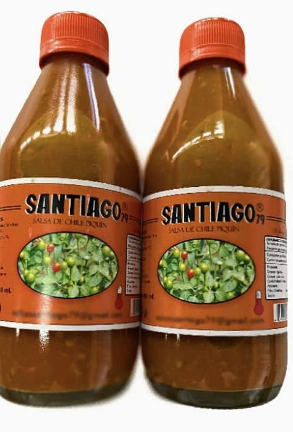 Santiago Hot Sauce Red Piquin Peppers From Mexico 8.5oz 2 Pack ...