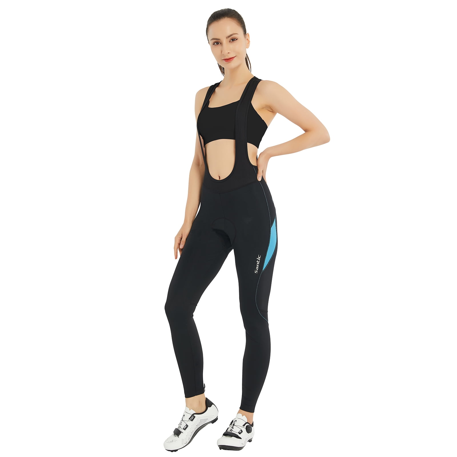 Santic Cycling Bib Tights Women Padded Cycling Bib Pants for women with ...