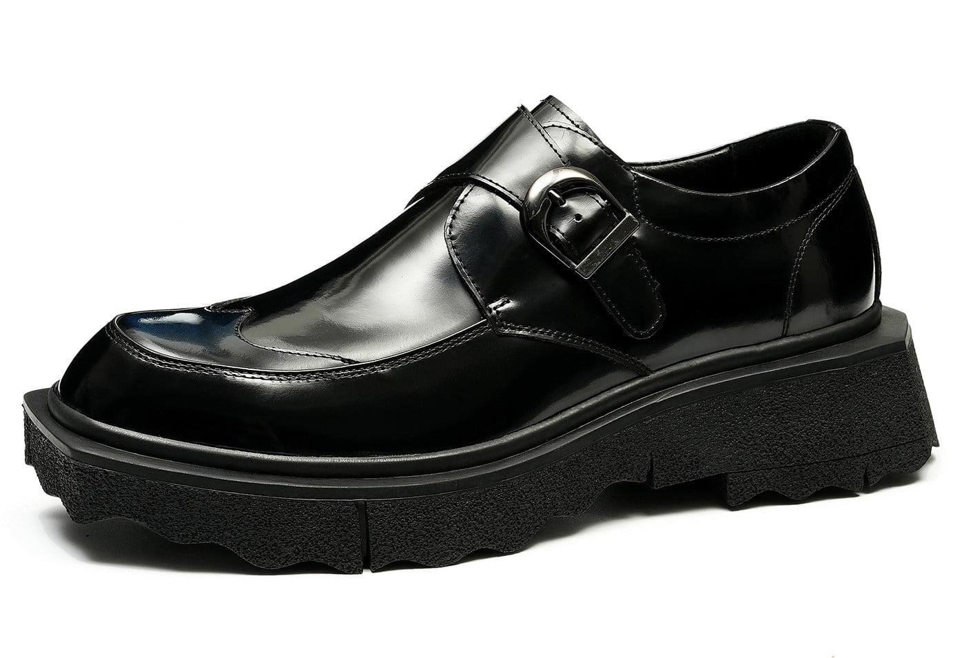 Santimon Black Loafers for Men Classic Wedding Dress Shoes Tuxedo Slip ...