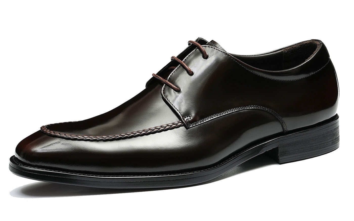 Santimon Coffee Dress Shoes for Men Lace-up Derby Shoes Classic Formal ...