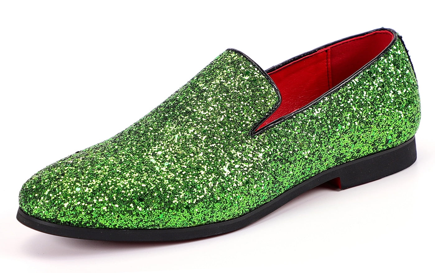 Santimon Men Dress Shoes Glitter Loafers Slip On Casual Wedding Party ...