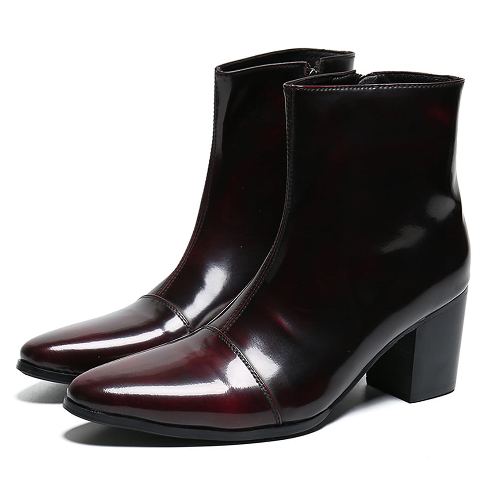 Santimon Men Fashion Leather Chukka Boots Casual Boots Chelsea Boots ...