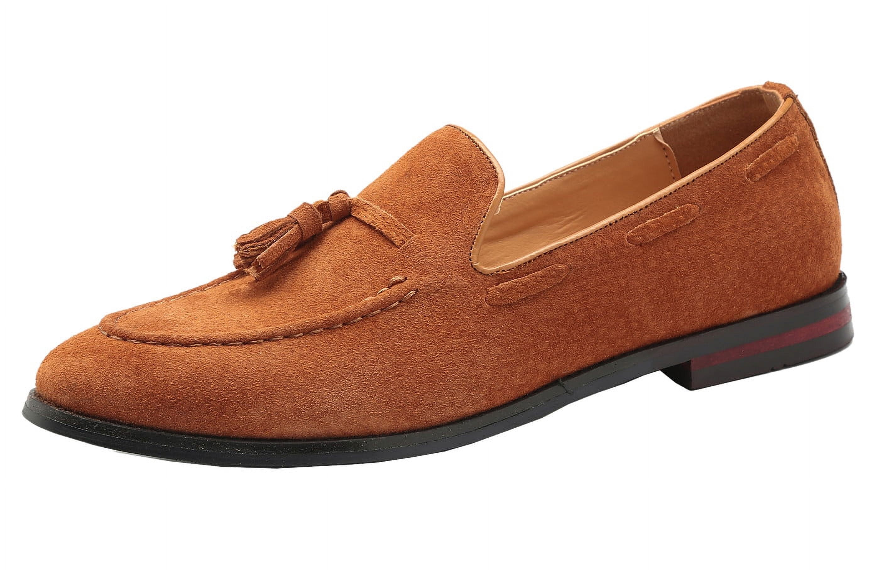 Santimon Men Tassel Loafers Fashionable Matte Leather Dress Shoes for ...