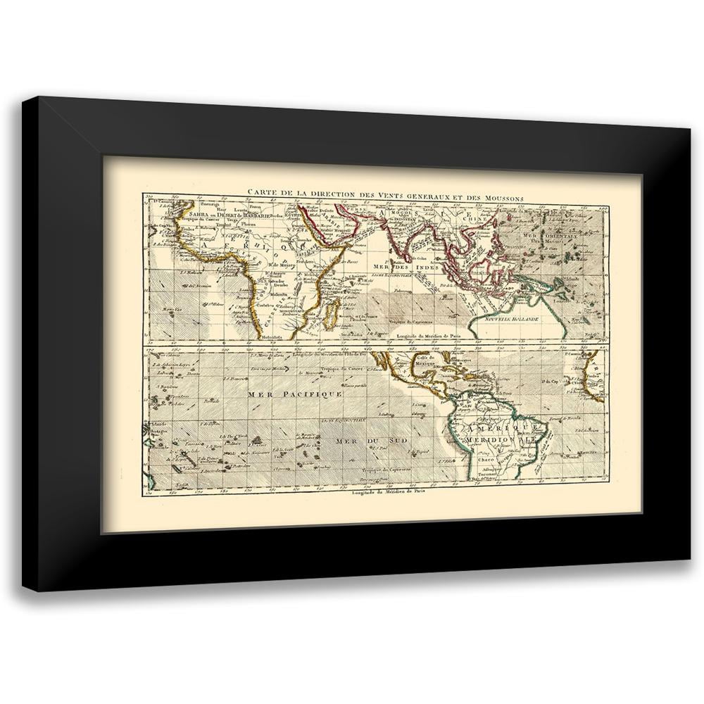 Santini 14x11 Black Modern Framed Museum Art Print Titled - World ...