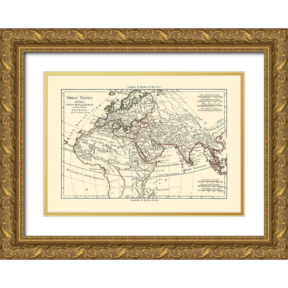 Santini 14x11 Gold Ornate Wood Framed with Double Matting Museum Art ...