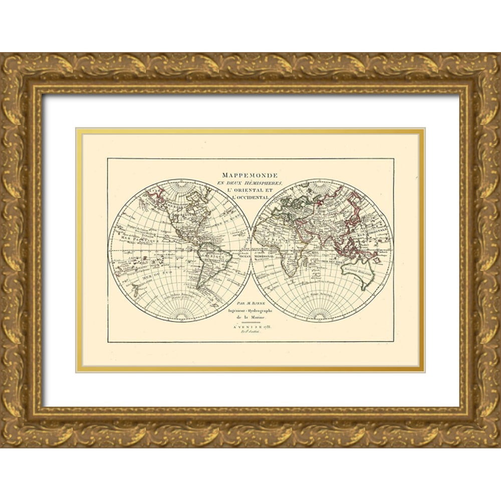 Santini 14x11 Gold Ornate Wood Framed with Double Matting Museum Art ...