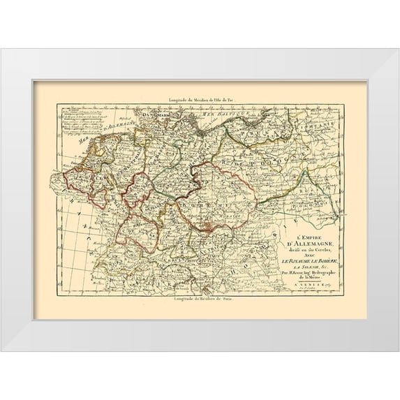 Santini 14x11 White Modern Wood Framed Museum Art Print Titled - German ...
