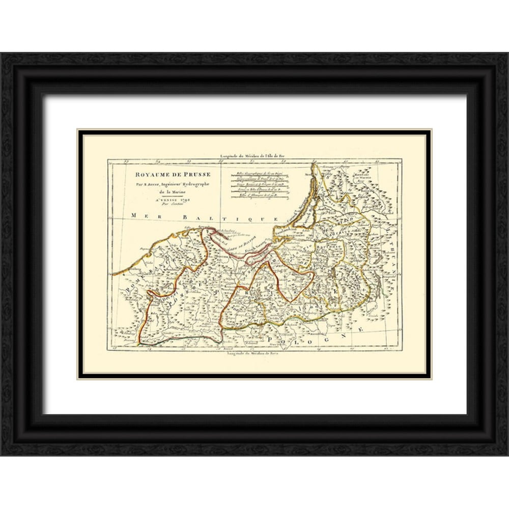 Santini 18x14 Black Ornate Wood Framed with Double Matting Museum Art ...