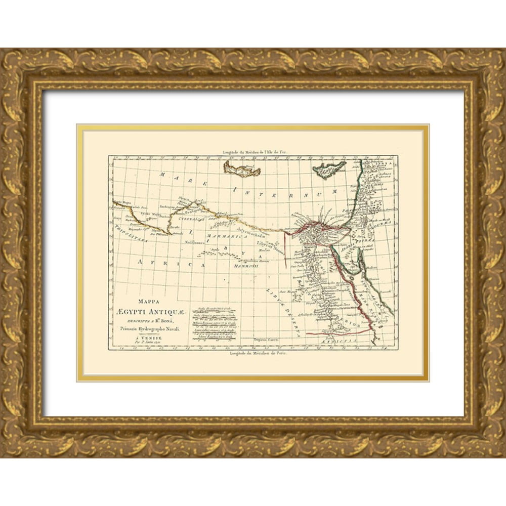 Santini 24x18 Gold Ornate Wood Framed with Double Matting Museum Art ...