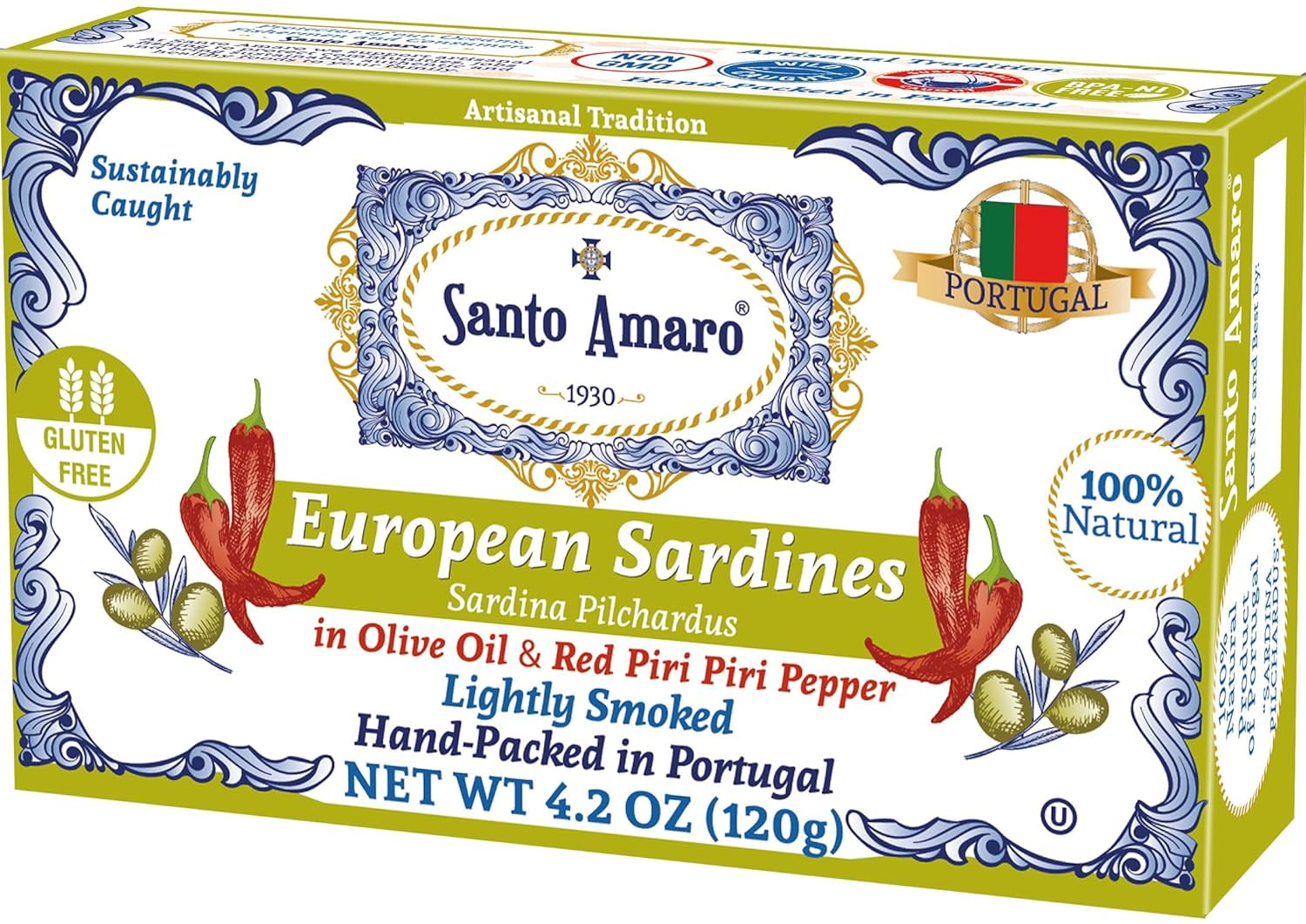 Santo Amaro - Authentic European Sardines in Olive Oil & Red Piri Piri ...