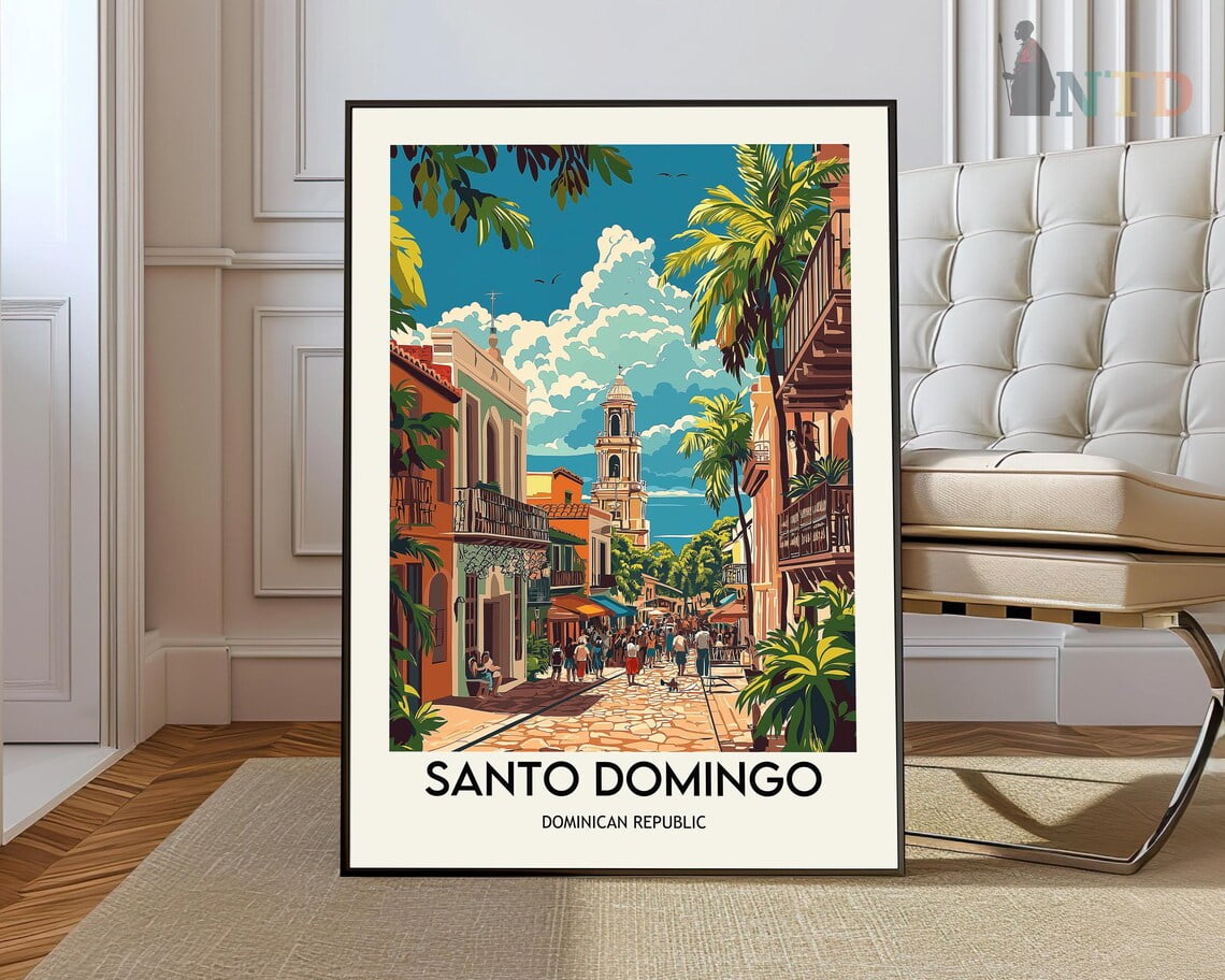 Santo Domingo Print, Vintage Poster, Santo Domingosanto Domingo Poster ...
