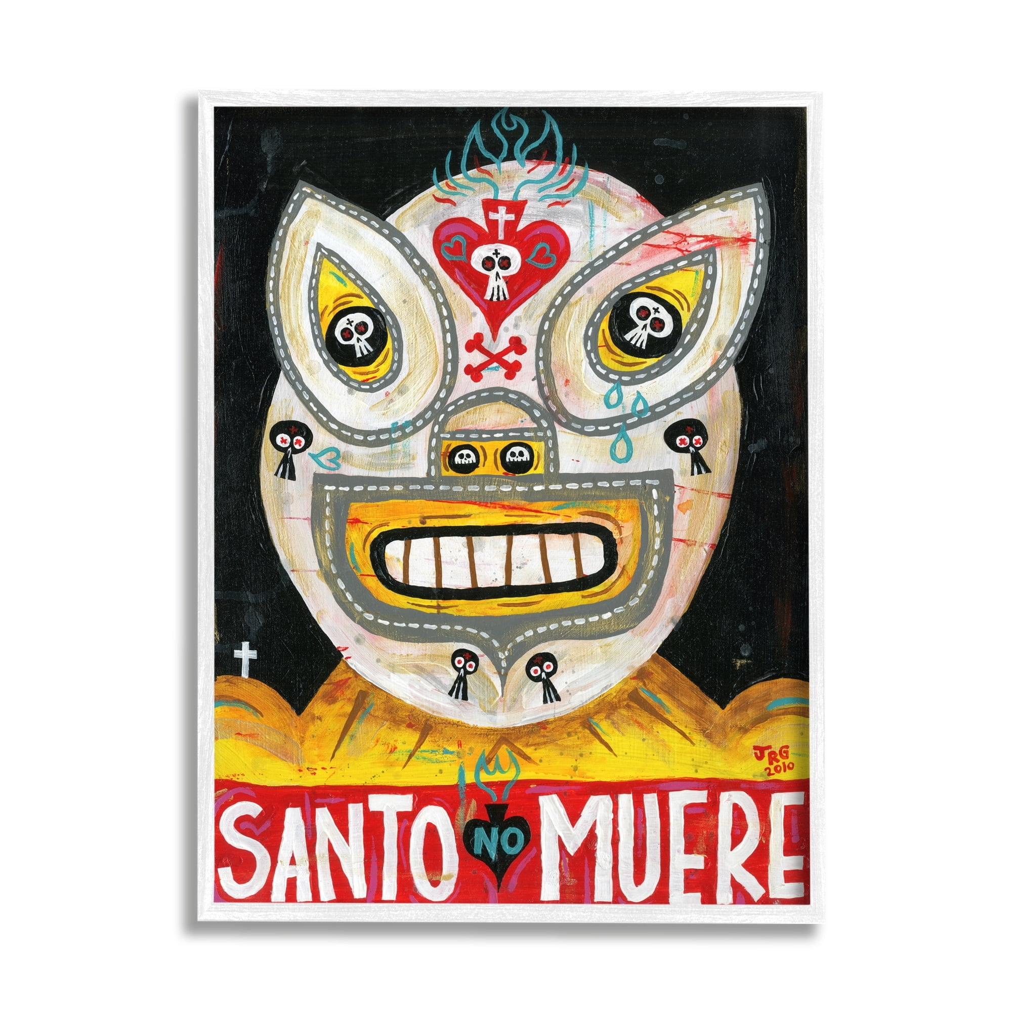 Free Shipping! Stupell Industries Santo No Muere Mexican Wrestler Mask ...
