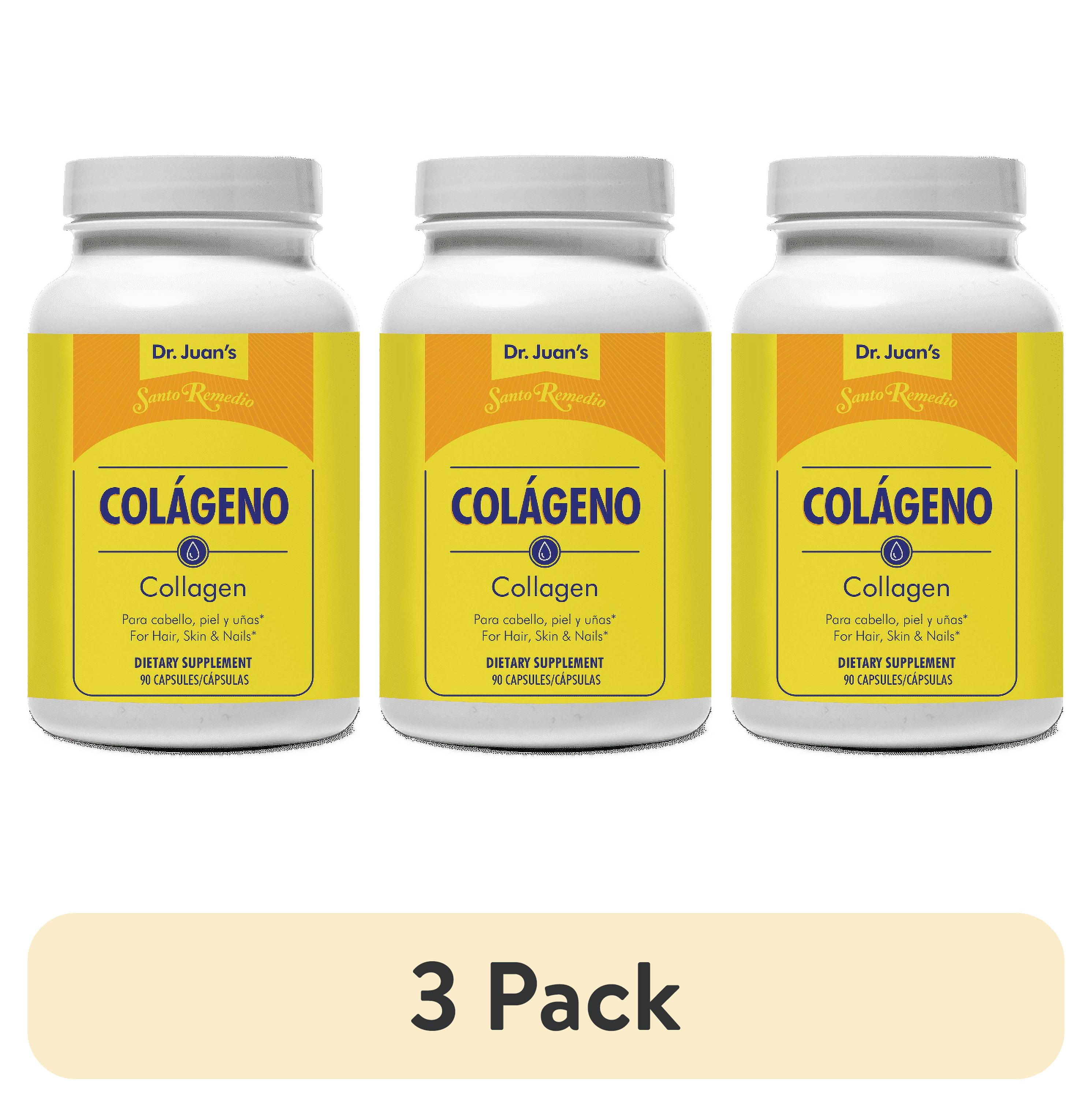 (3 pack) Santo Remedio Collagen Dietary Supplement Capsules, Hair, Skin ...