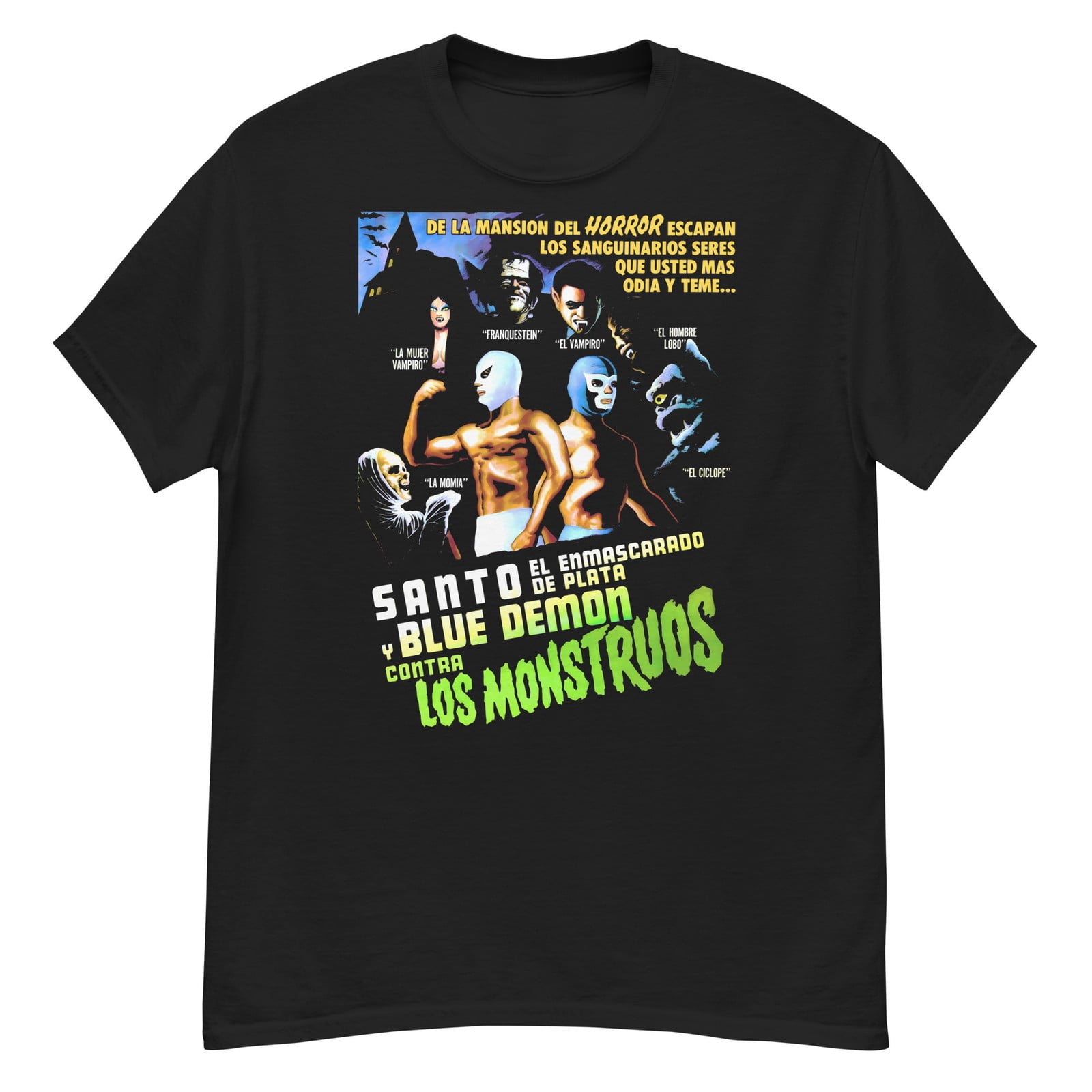 Santo and the Blue Demon vs the Monsters lucha libre horror fan art t ...