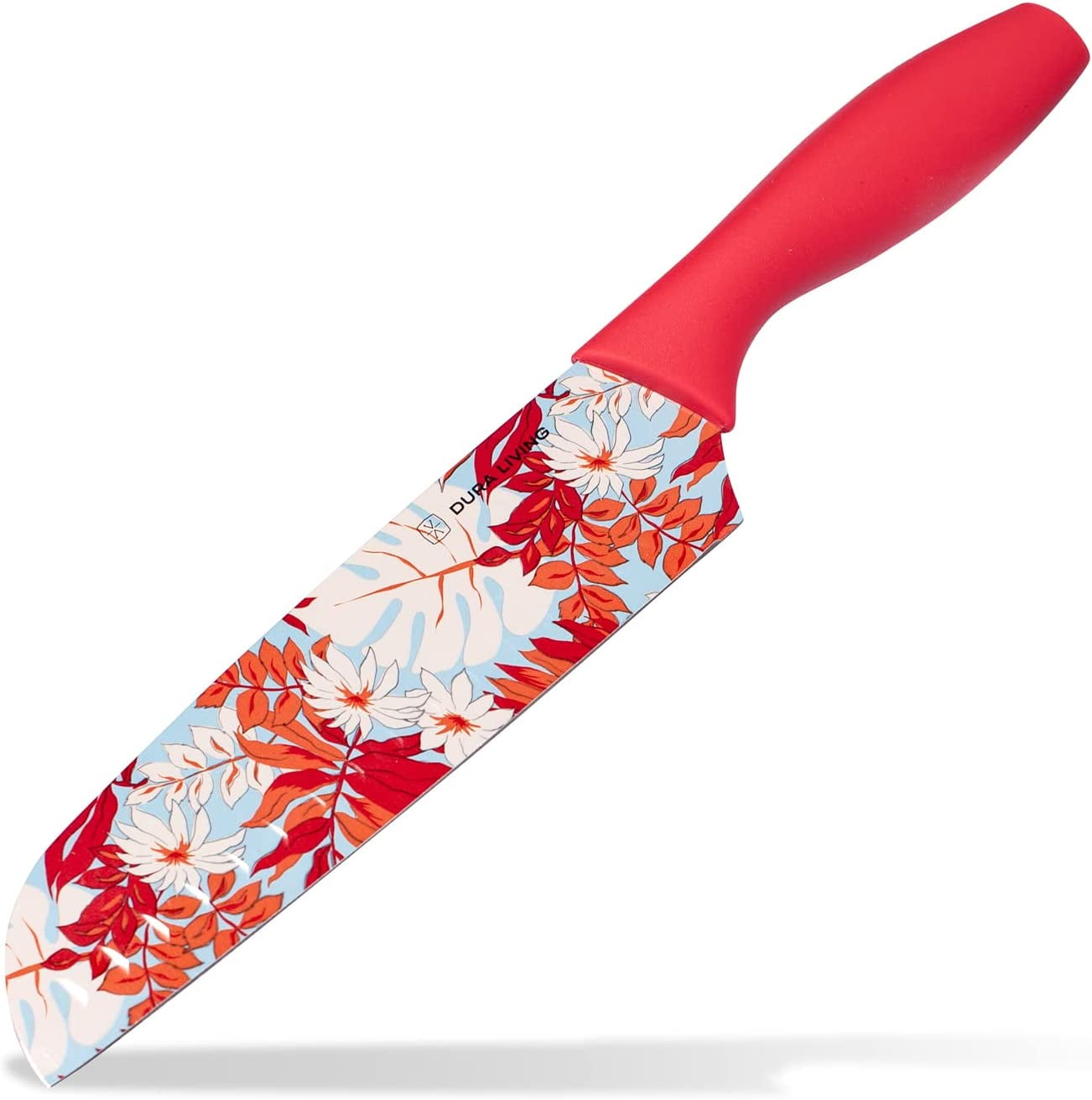 Santoku Knife - 7 Inch Nonstick Stainless Steel Ultra Sharp Blade, With ...