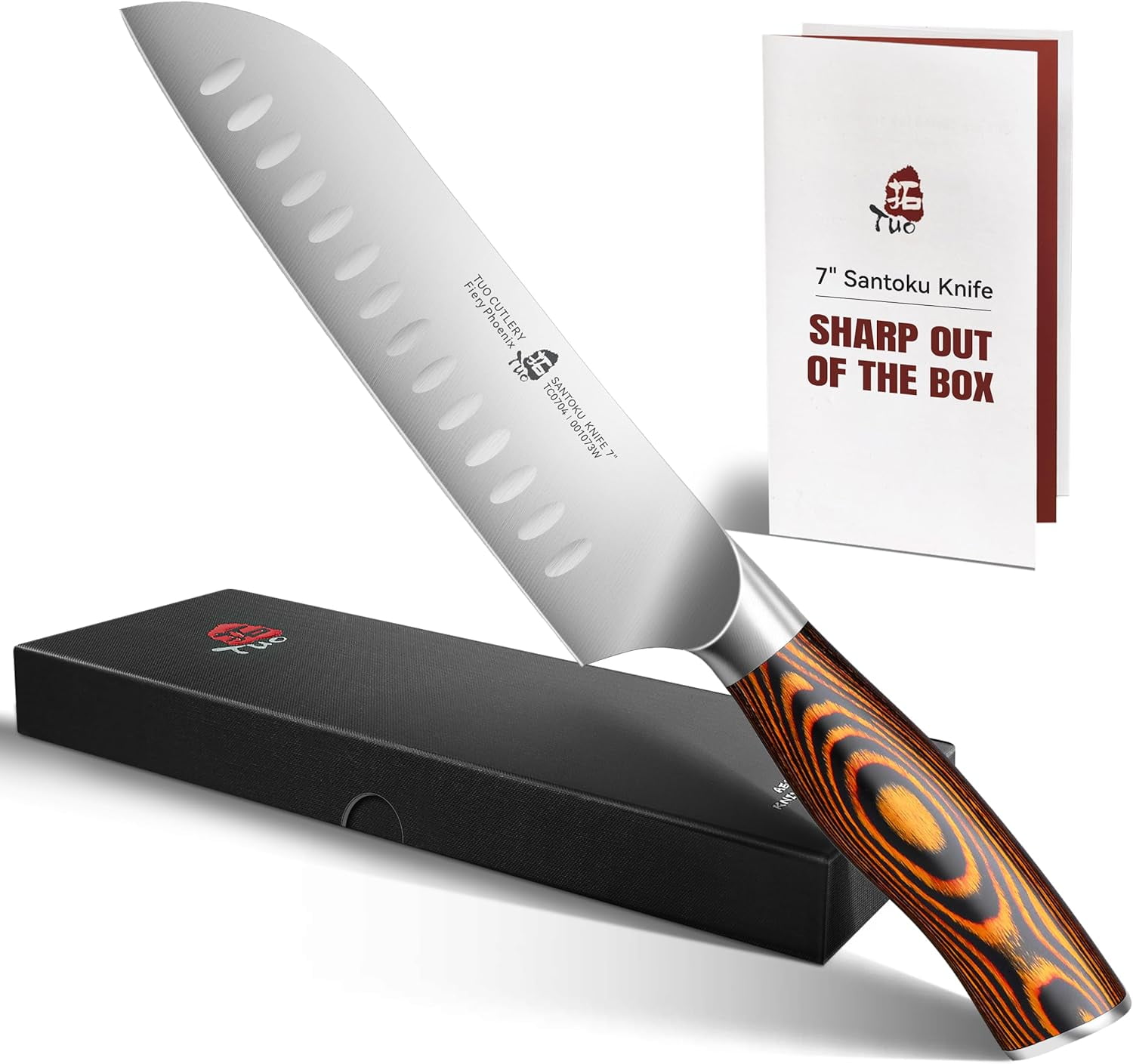 Santoku Knife, 7 inch Japanese Chef Knife for Vetable Chopping & Meat ...