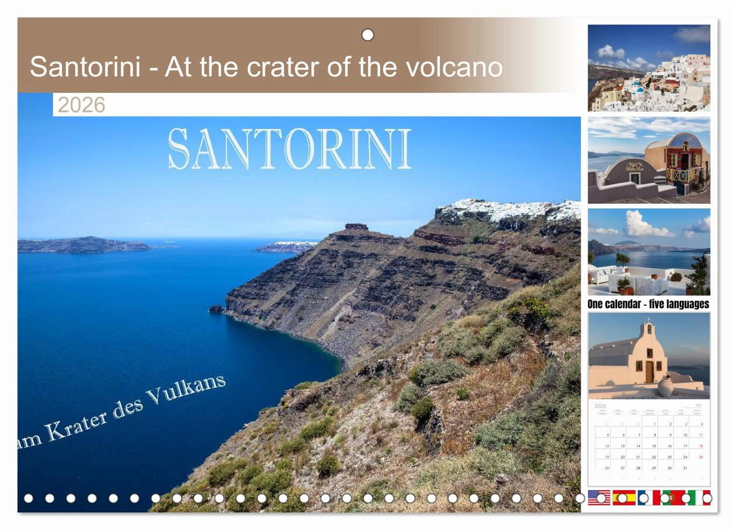 Santorini - At the crater of the volcano (Monthly Wall Calendar 2026 11 ...