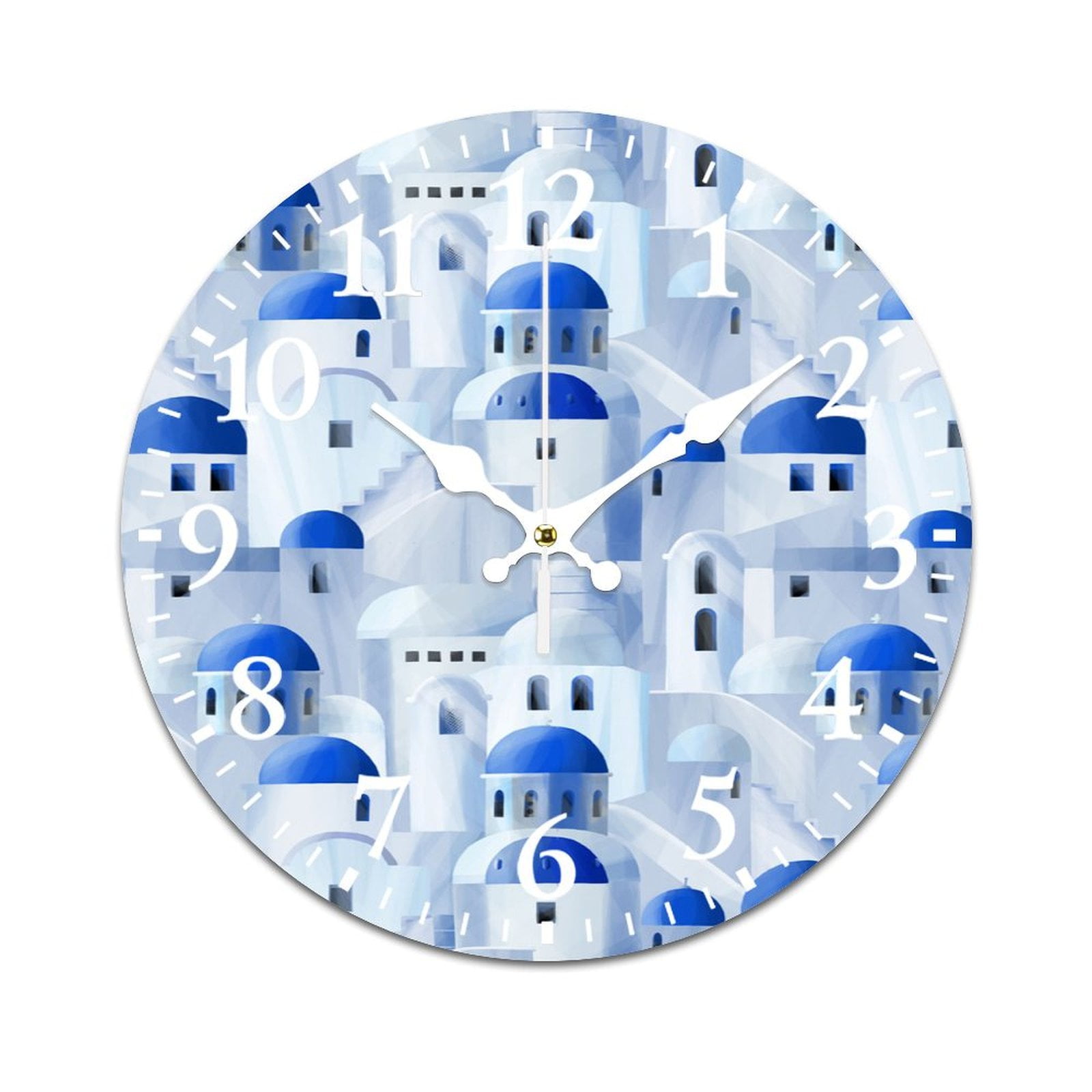 Santorini, Greece Wall Clock Modern Design Clocks Wall Hanging Home ...