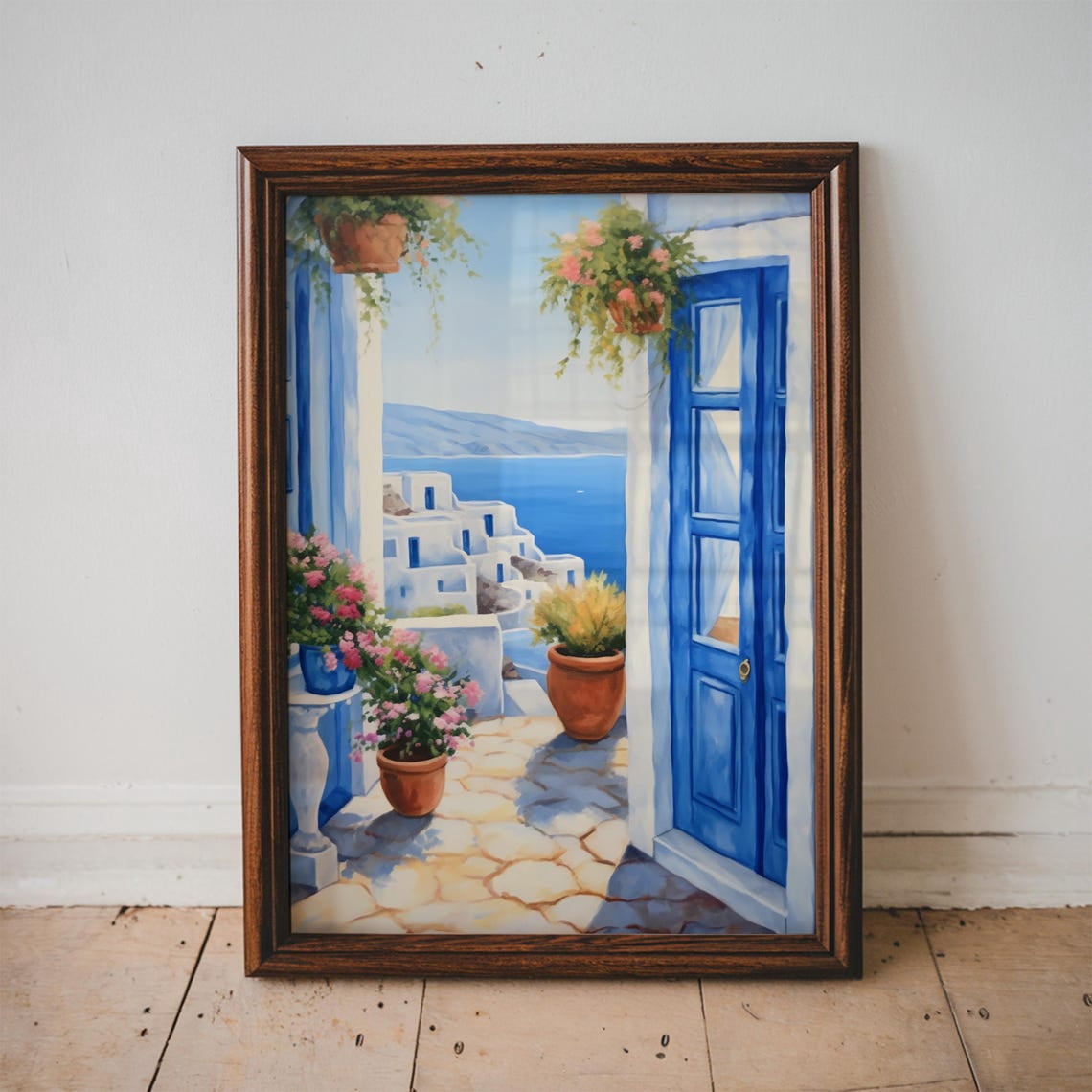 Santorini Greek Door Mediterranean Aesthetic Home Decor Europe Art ...