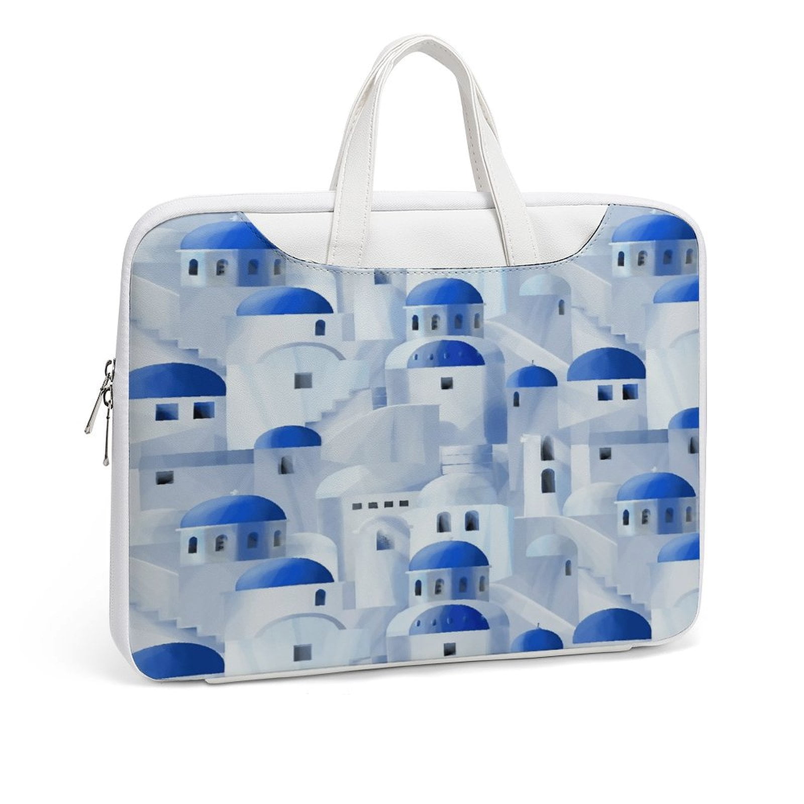 Santorini Island in The Greece PU Leather Laptop Bag Women Man Office ...