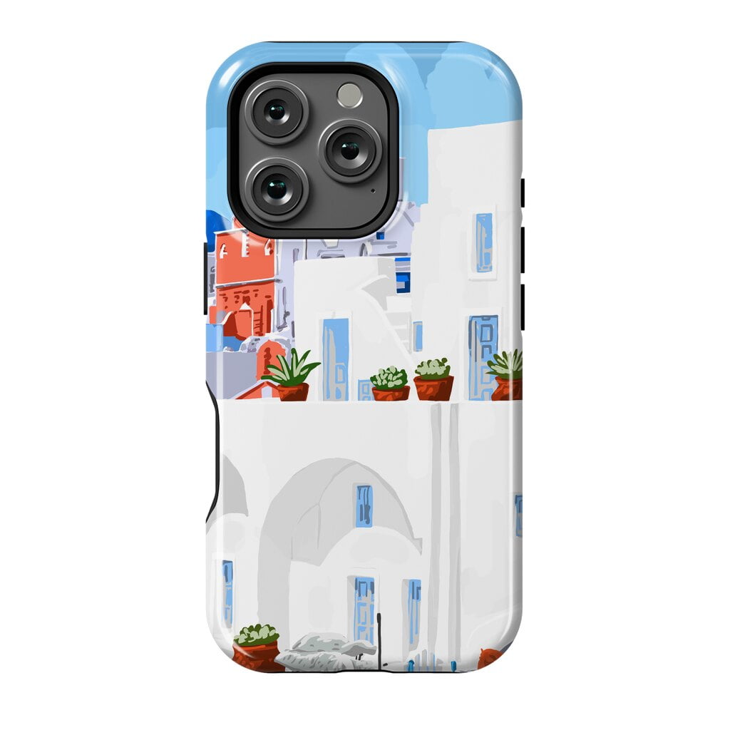 Santorini Scenic Island View Travel Inspired Case for iPhone with 11 to ...