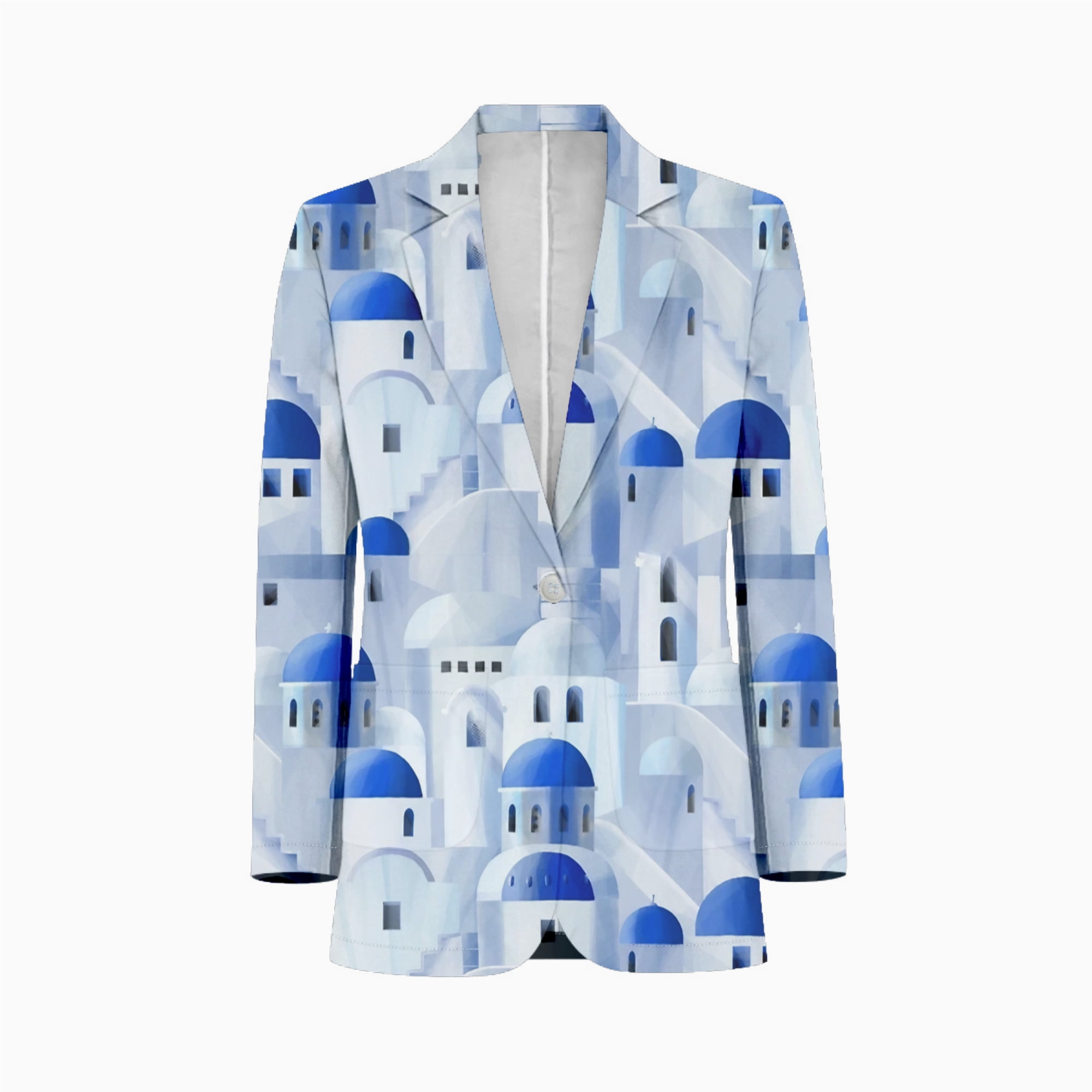 Santorini island in the Greece Mens Suits Shawl Collar Slim Fit Suit ...