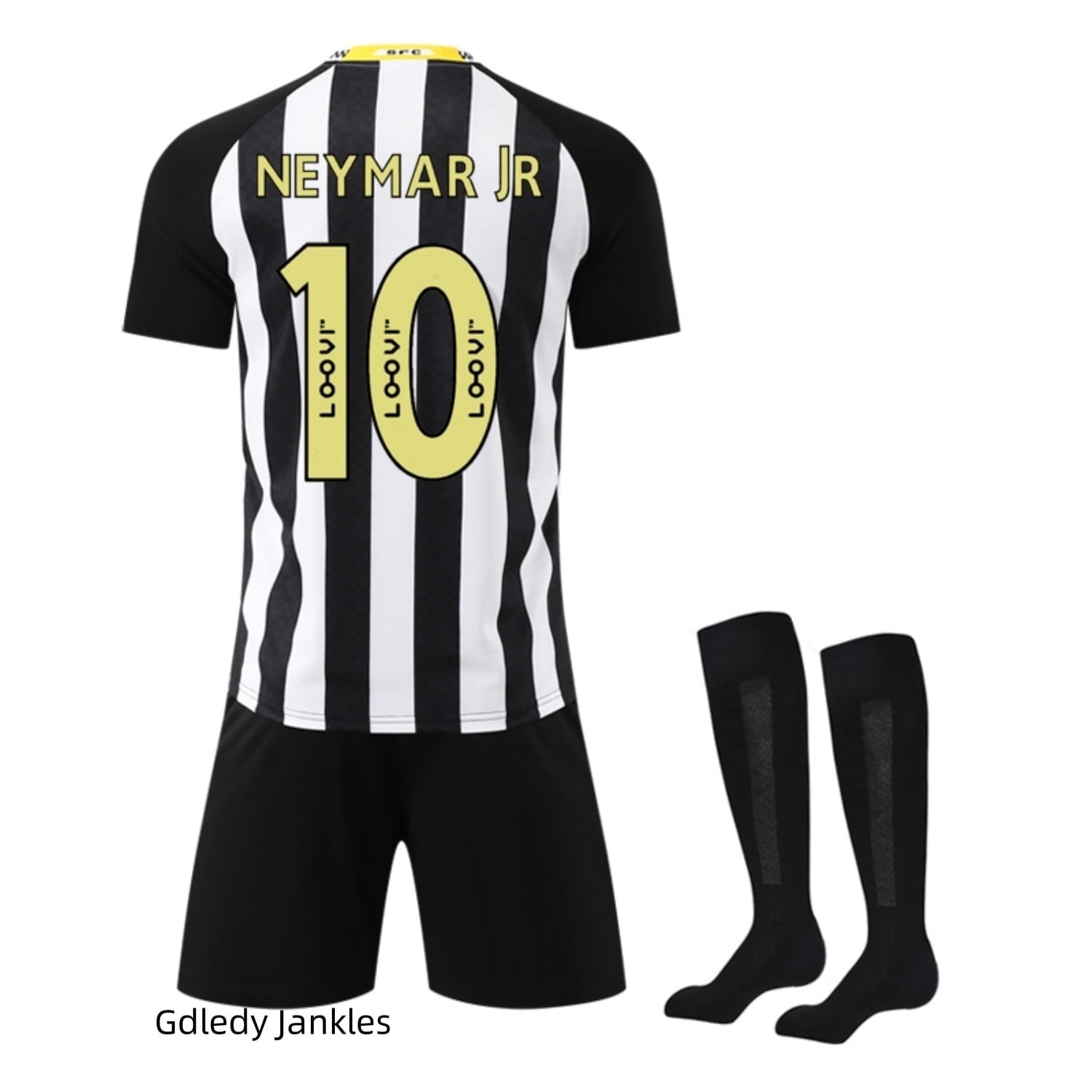Santos 25/26 Authentic #10 Neymar Jr Away Soccer Kit - Walmart.com