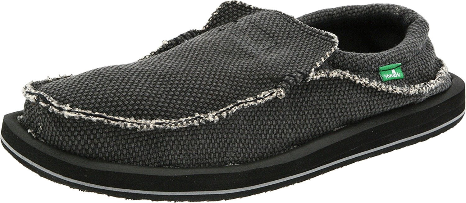 Sanuk Men's Chiba Black Ankle-High Fabric Slip-On Shoes - 11M - Walmart.com
