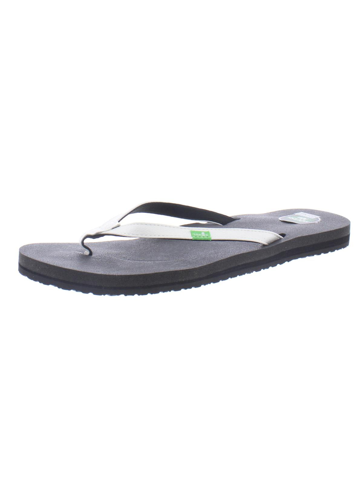 Sanuk Womens Faux Leather Slide Flip-Flops - Walmart.com