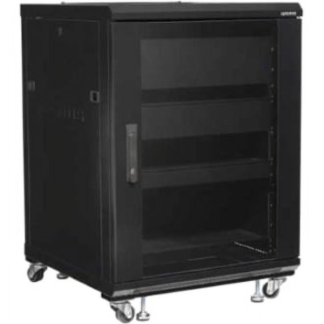 Sanus CFR2115-B1 34" 15U Tall Component Audio Video Home Theater Rack ...