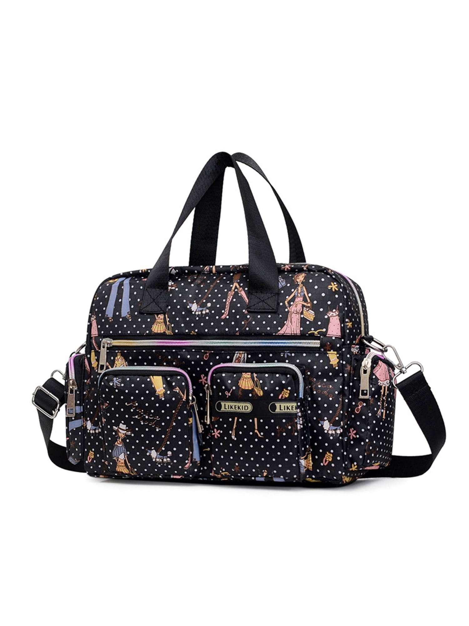 Sanviglor Ladies Handbag Multi Pockets Tote Bag Top Handle Nylon ...