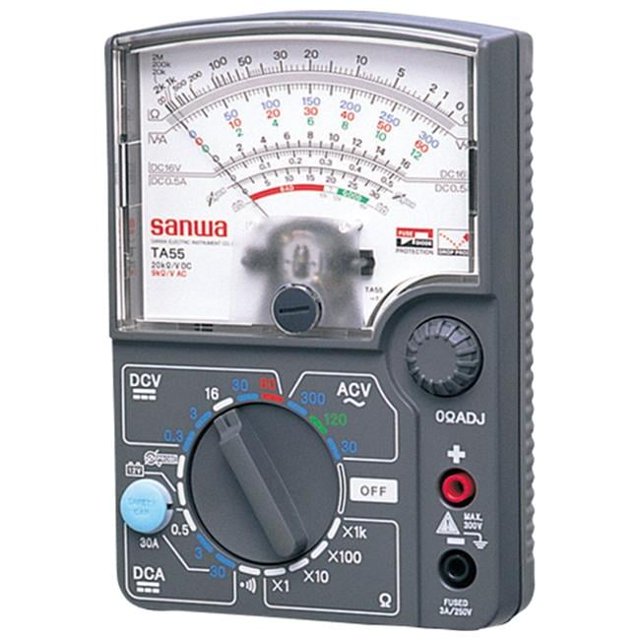 Sanwa TA55 Analog Multimeter - 30A Range for Automotive Applications ...