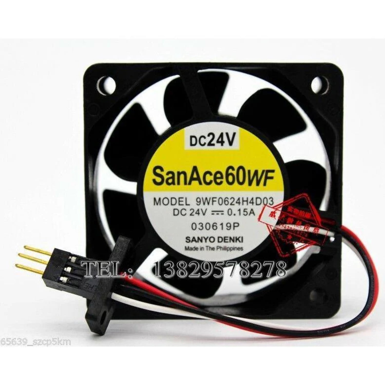 Sanyo Fanuc Fan 9WF0624H4D03 030619P 3 Pin Connector 60*60*25mm Cooling ...