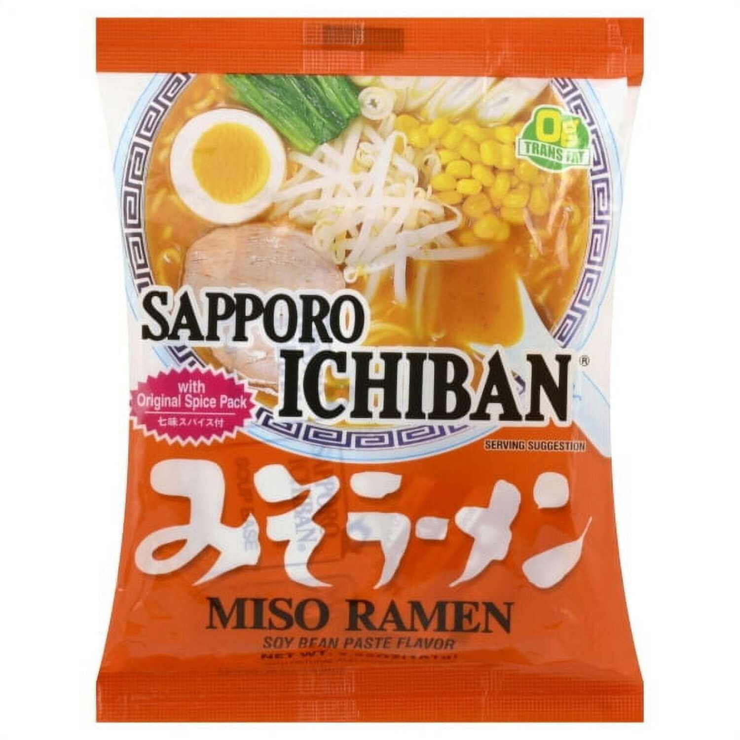 Sapporo Ichiban Miso Ramen, 3.55 oz - Walmart.com