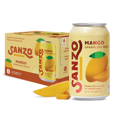 Sanzo Pomelo Grapefruit Sparkling Water 12 Cans - Made with Real Fruit, No Added Sugar ...
