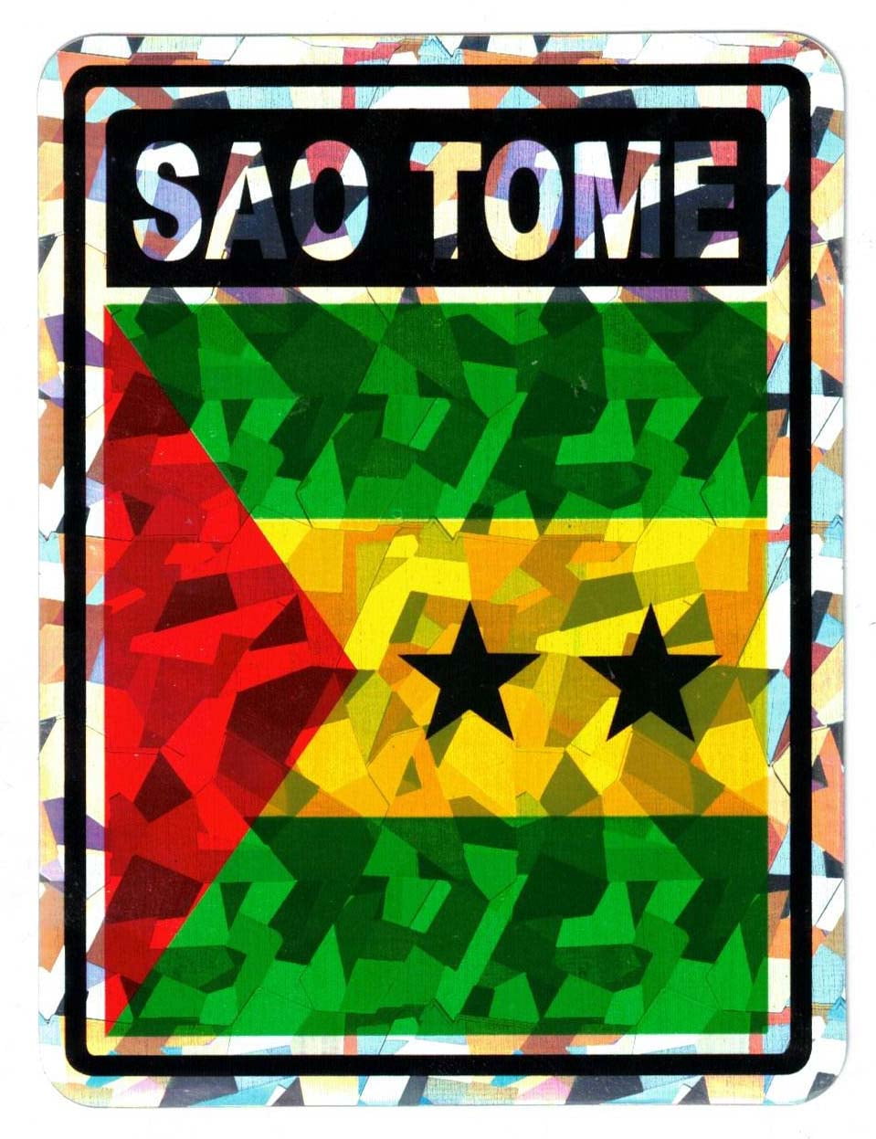 Sao Tome Country Flag Reflective Decal Bumper Sticker DC-204 - Walmart.com