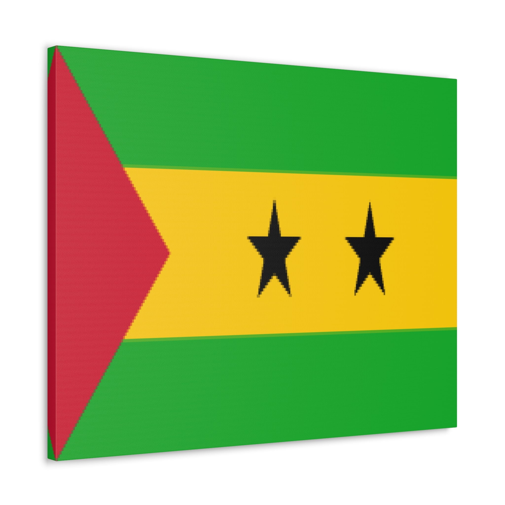 Sao Tome and Principe Country Flag Canvas Vibrant Wall Art Unframed ...