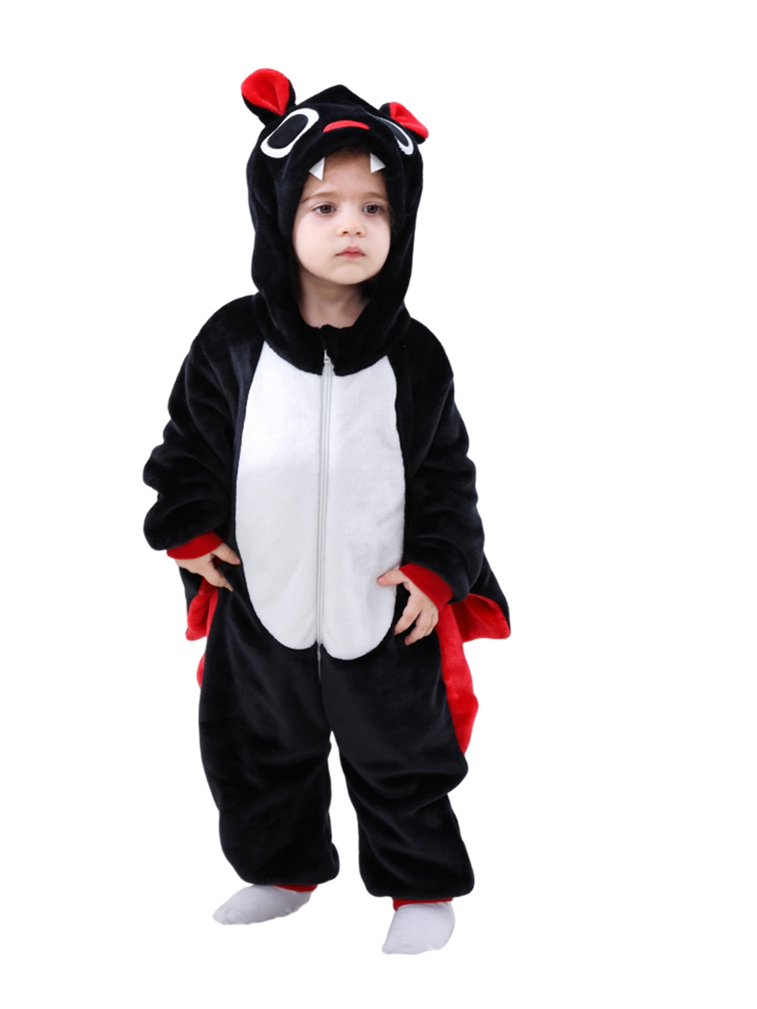 Saoakiny Halloween Baby Bat Costume, Long Sleeve Hooded Animal Romper ...