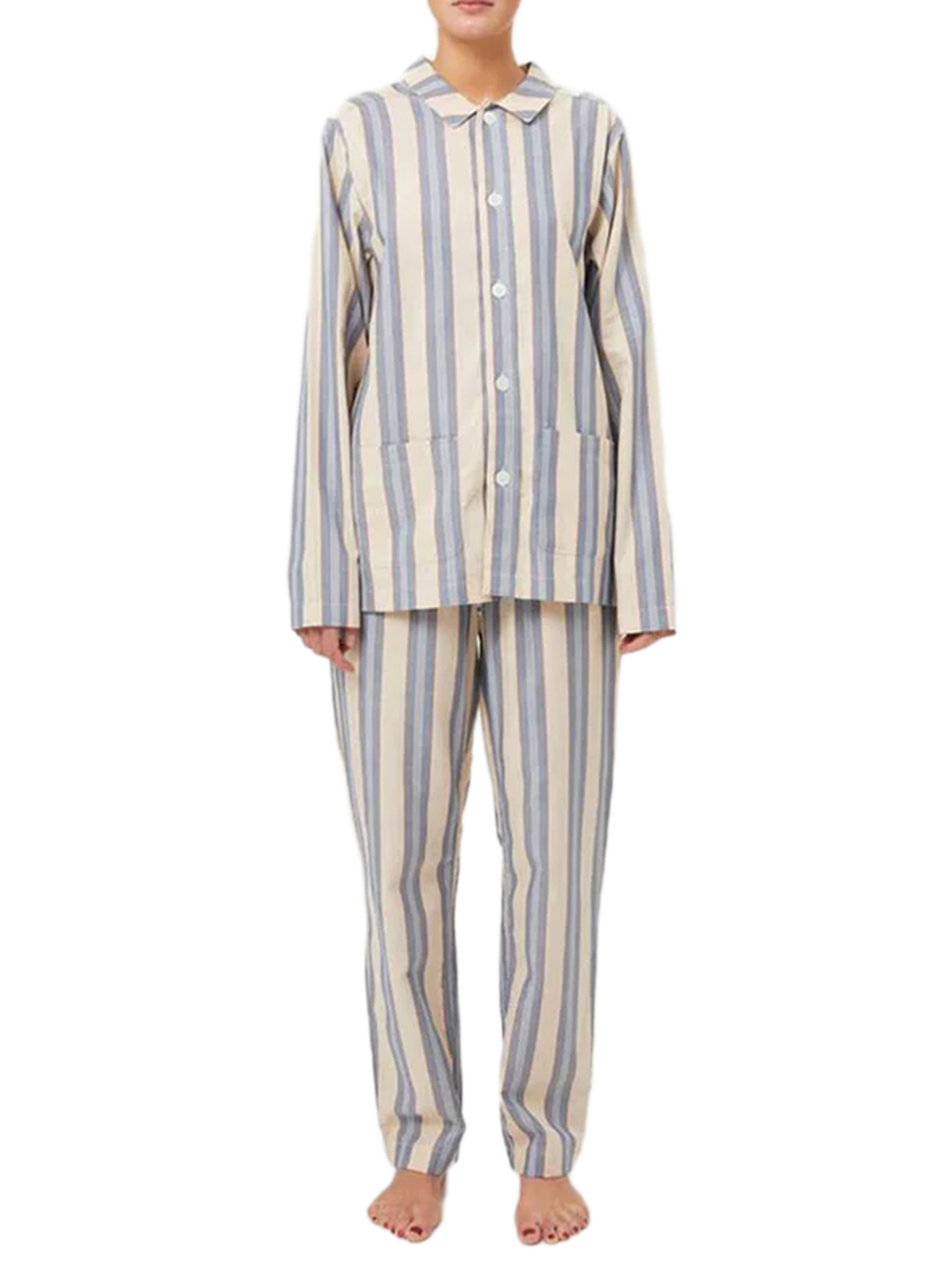 Saoakiny Women Pajamas Lounge Set Stripe Long Sleeve Shirts Tops Pants ...
