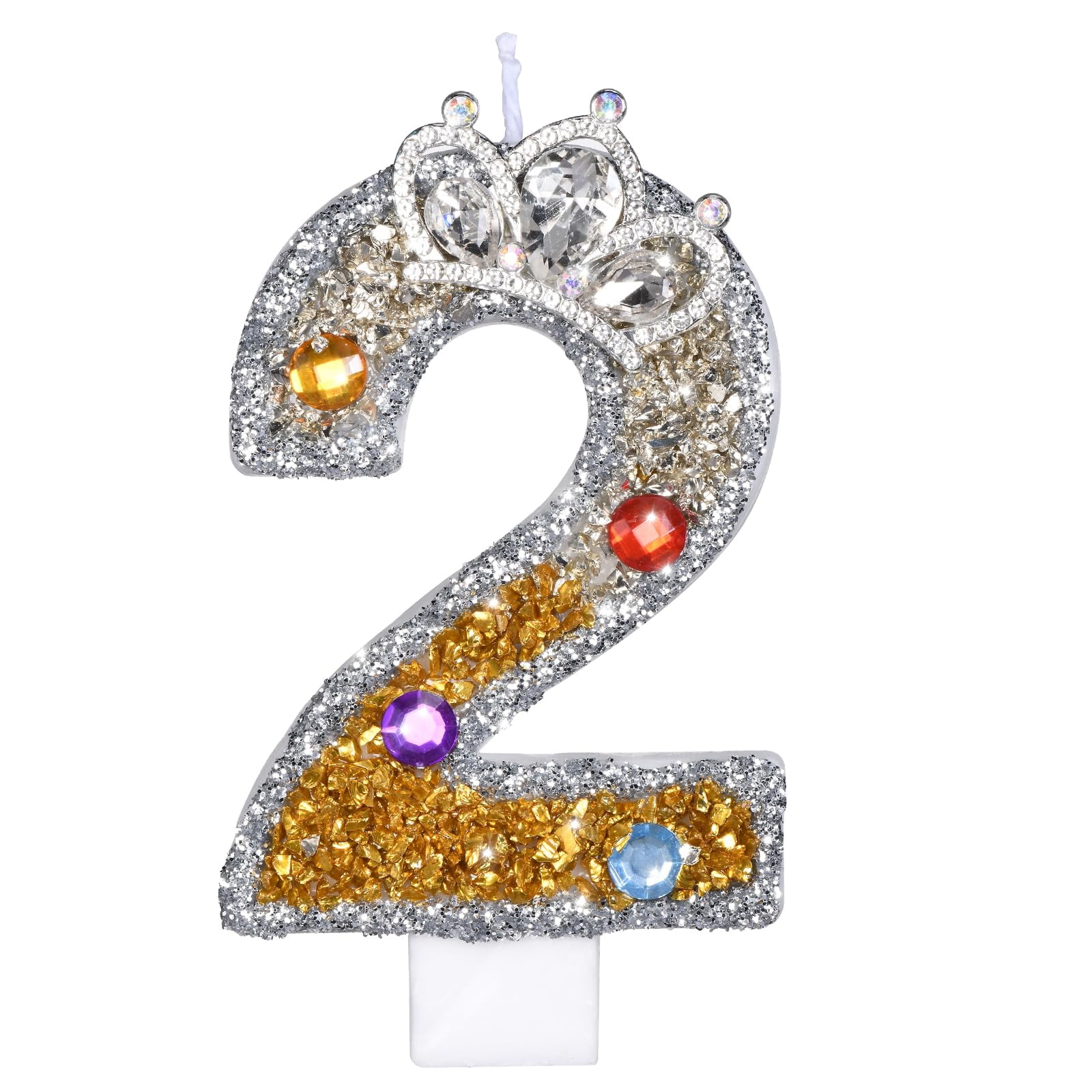 Saododku Birthday Candles, 3.8" Large Number Candles for Birthday Cakes ...