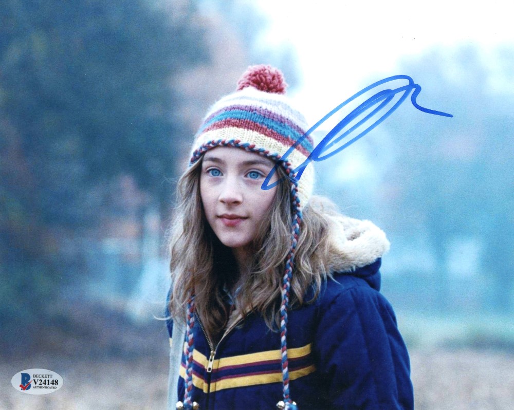 Saoirse Ronan Signed Autographed 8X10 Photo Lady Bird Knit Cap BAS ...