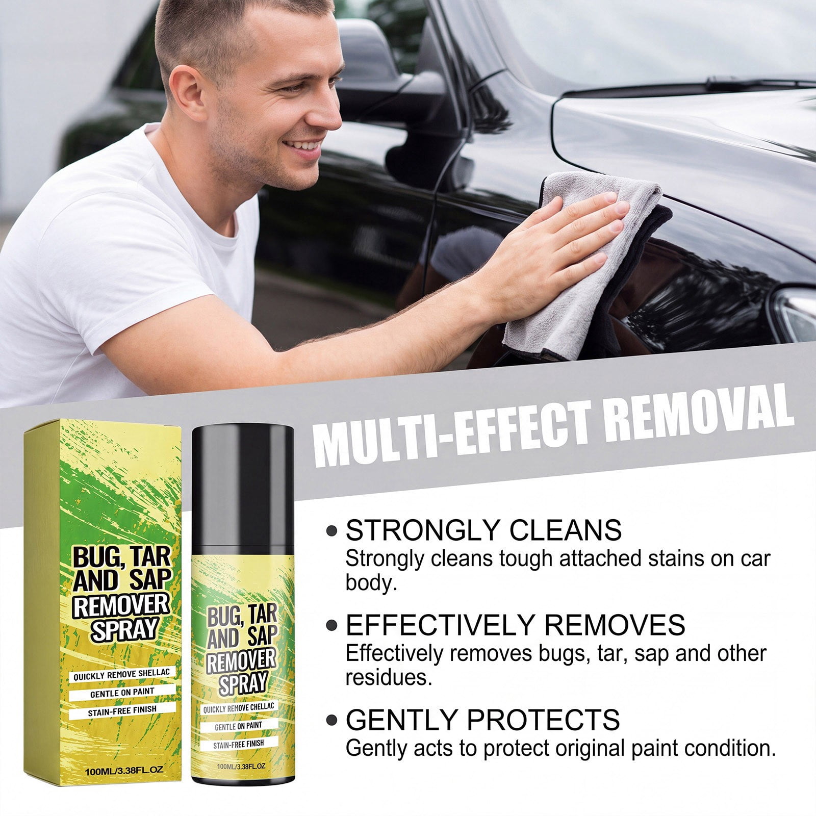 Sap and Tar Remover,Multi Purpose Car Stain Remover,Fast Acting Pre ...