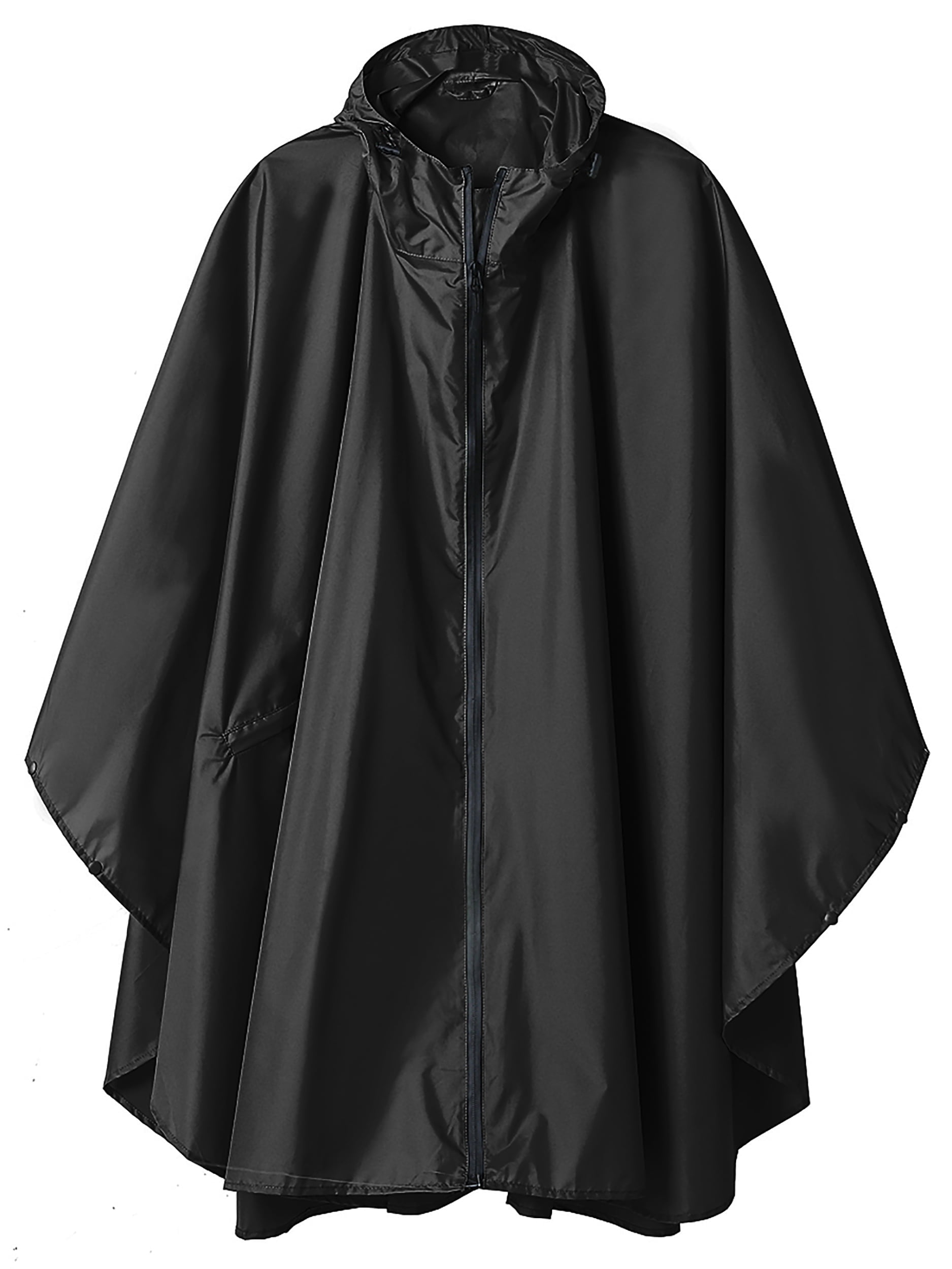 SaphiRose Waterproof Hooded Rain Poncho for Adults with Pockets, Long ...