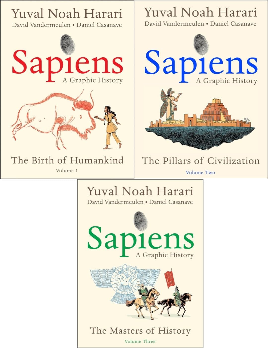 Sapiens A Graphic History 3 Books Collection Set By Yuval Noah Harari ...