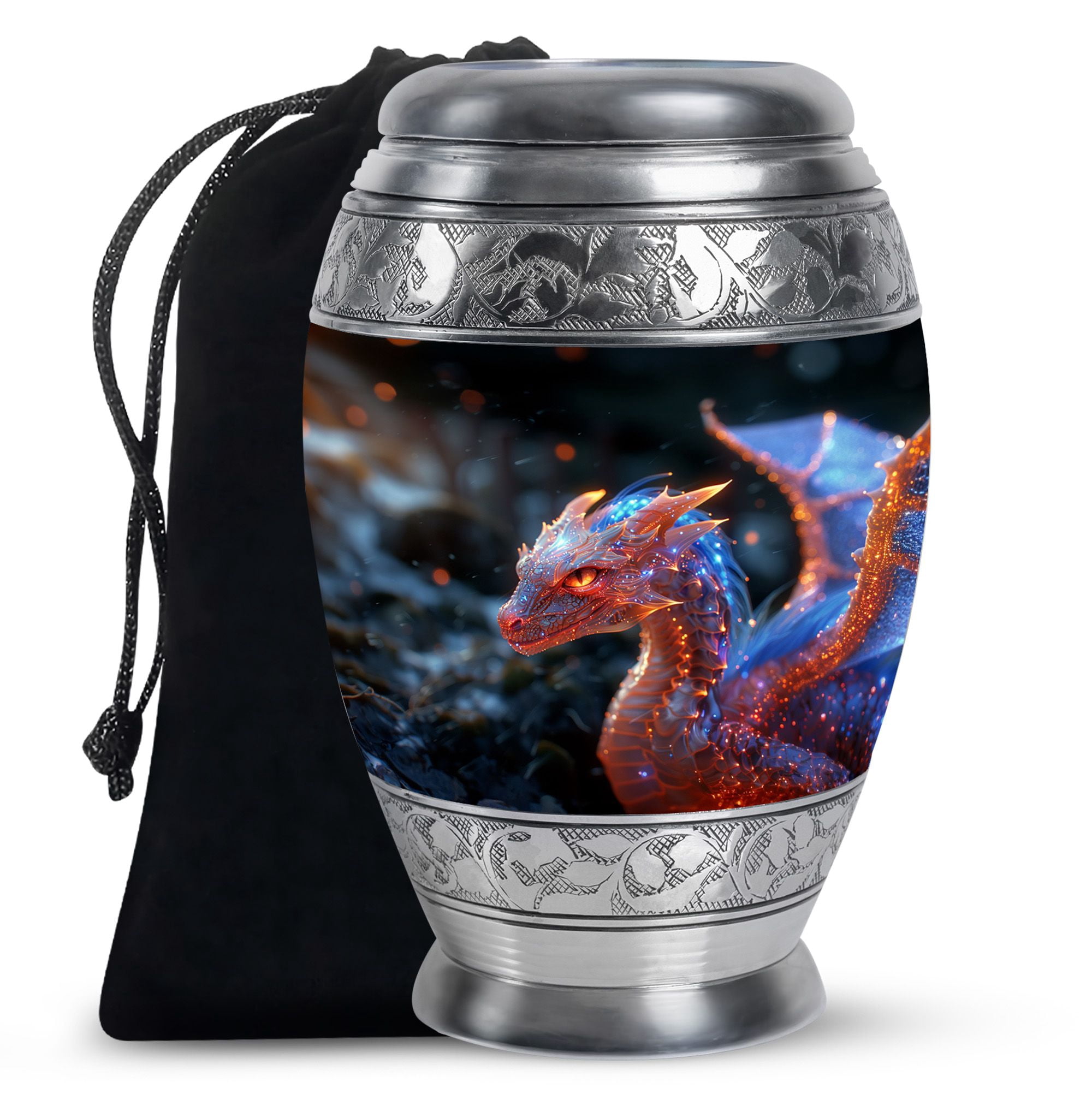 Decorative Cross Urn Dragon Cremation Urn For Human Ashes - 10 Inch ...