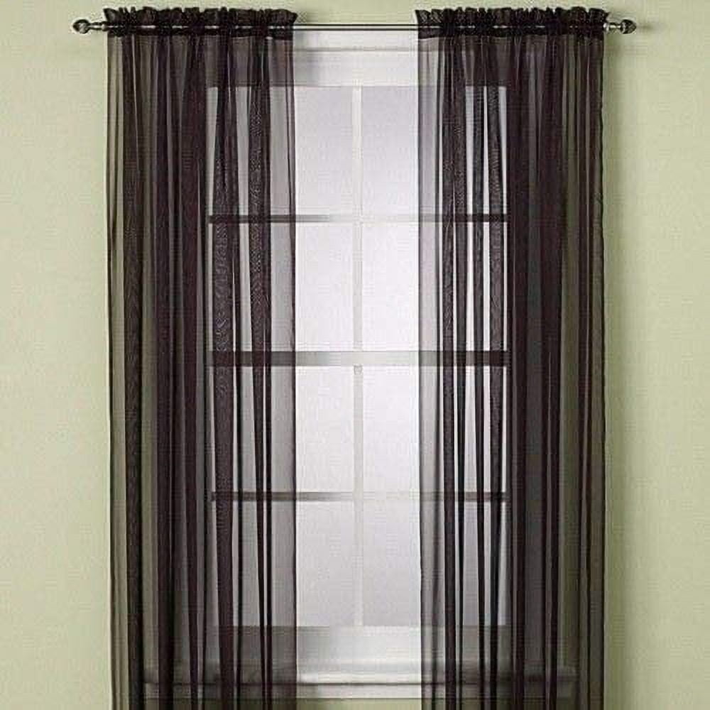 Sapphire Home 2 Panels Window Sheer Curtains 54" x 108" Inches 108 ...
