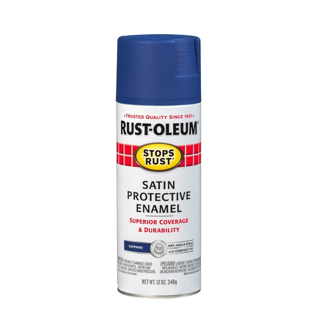 Sapphire, Rust-Oleum Stops Rust Satin Protective Enamel Spray Paint ...