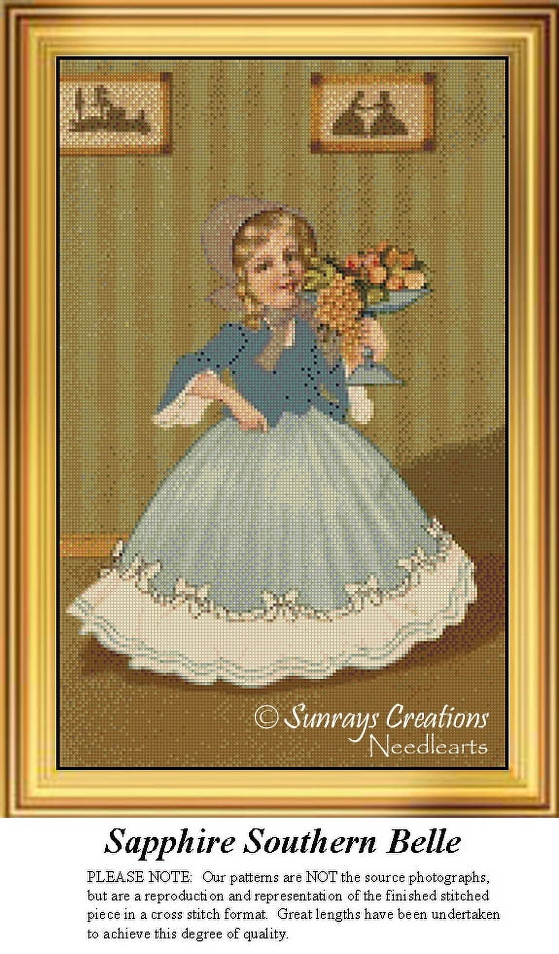 Sapphire Southern Belle, Vintage Counted Cross Stitch Pattern (Pattern ...
